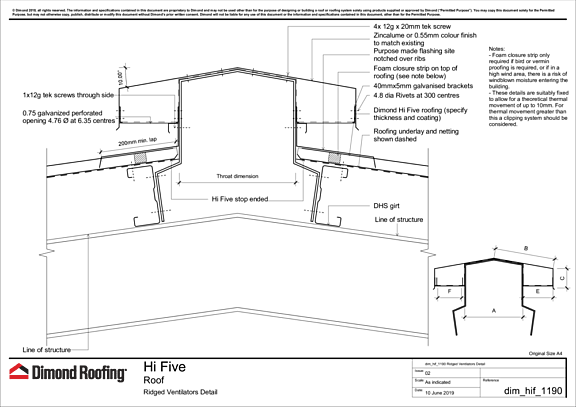 Hi Five - 5 Rib Roofing Profile by Dimond