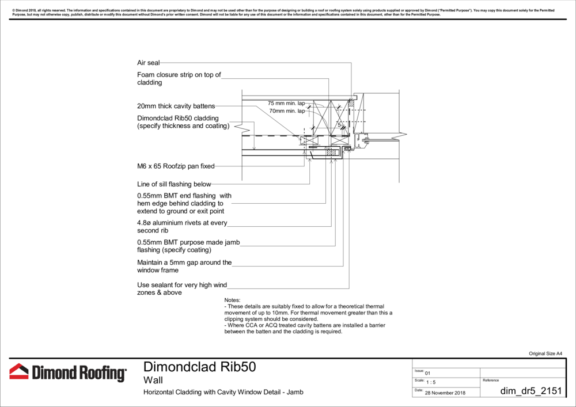 Dimondclad Rib50 Cladding | Dimond Roofing
